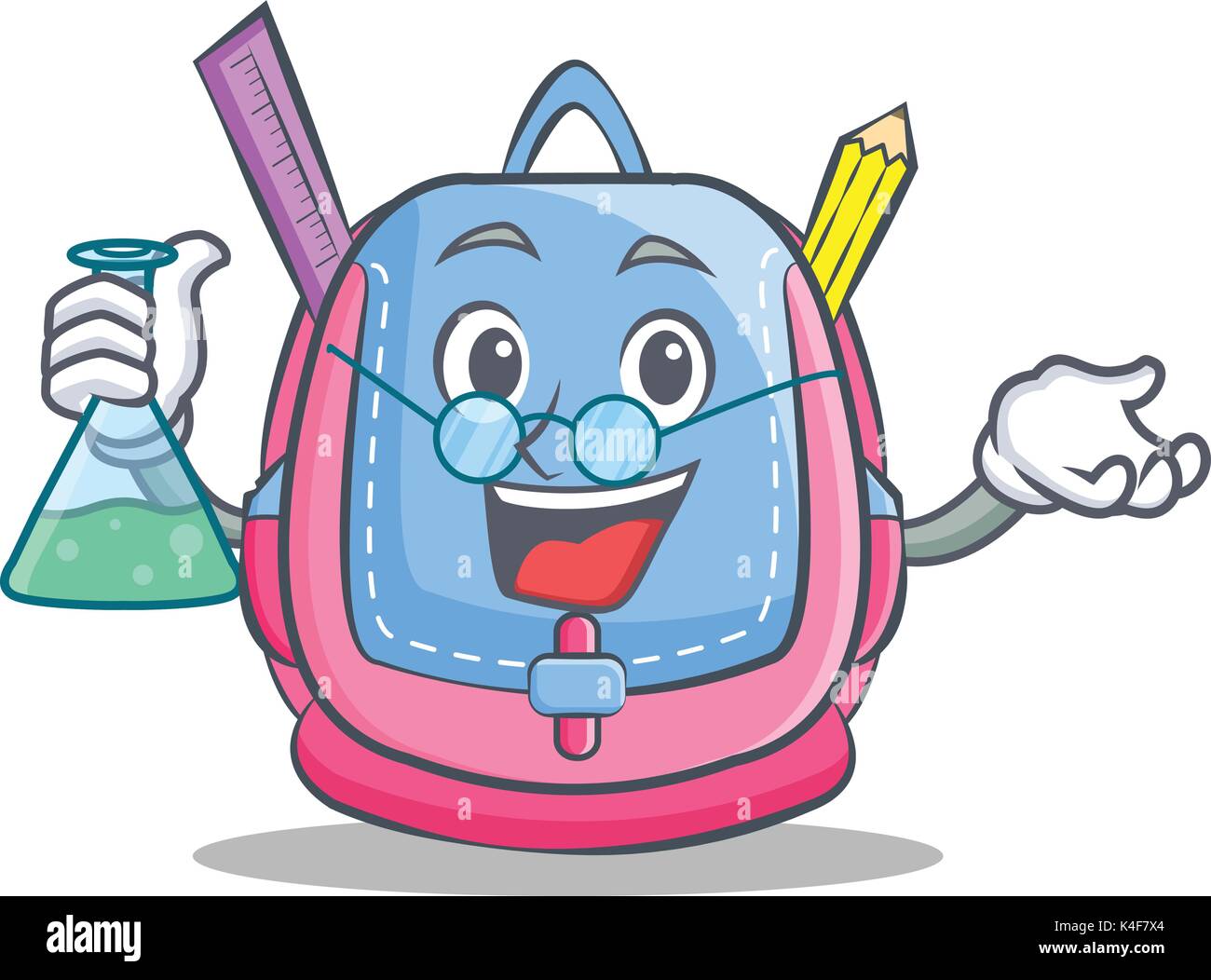 Professor school bag character cartoon Stock Vector Image & Art - Alamy