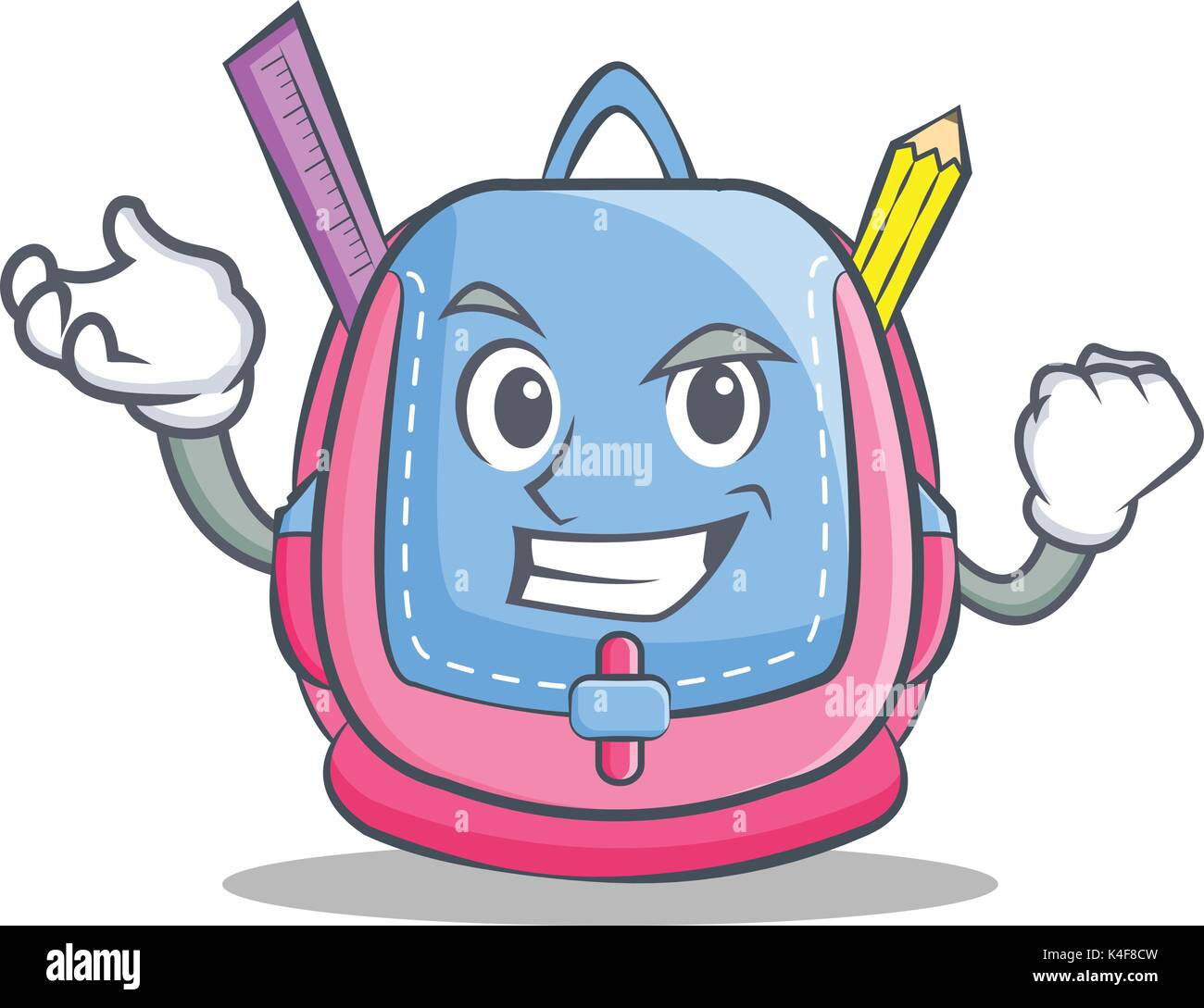 Successful school bag character cartoon Stock Vector Image & Art - Alamy