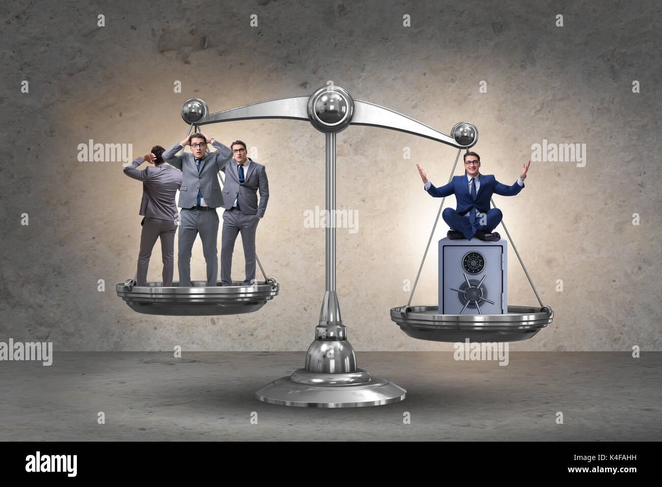 Difference between rich and poor people concept Stock Photo - Alamy