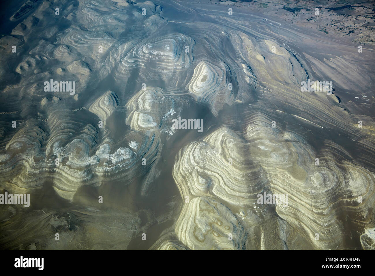 Eroded rock formations of ancient seabed, Ocucaje Desert, near Ica ...