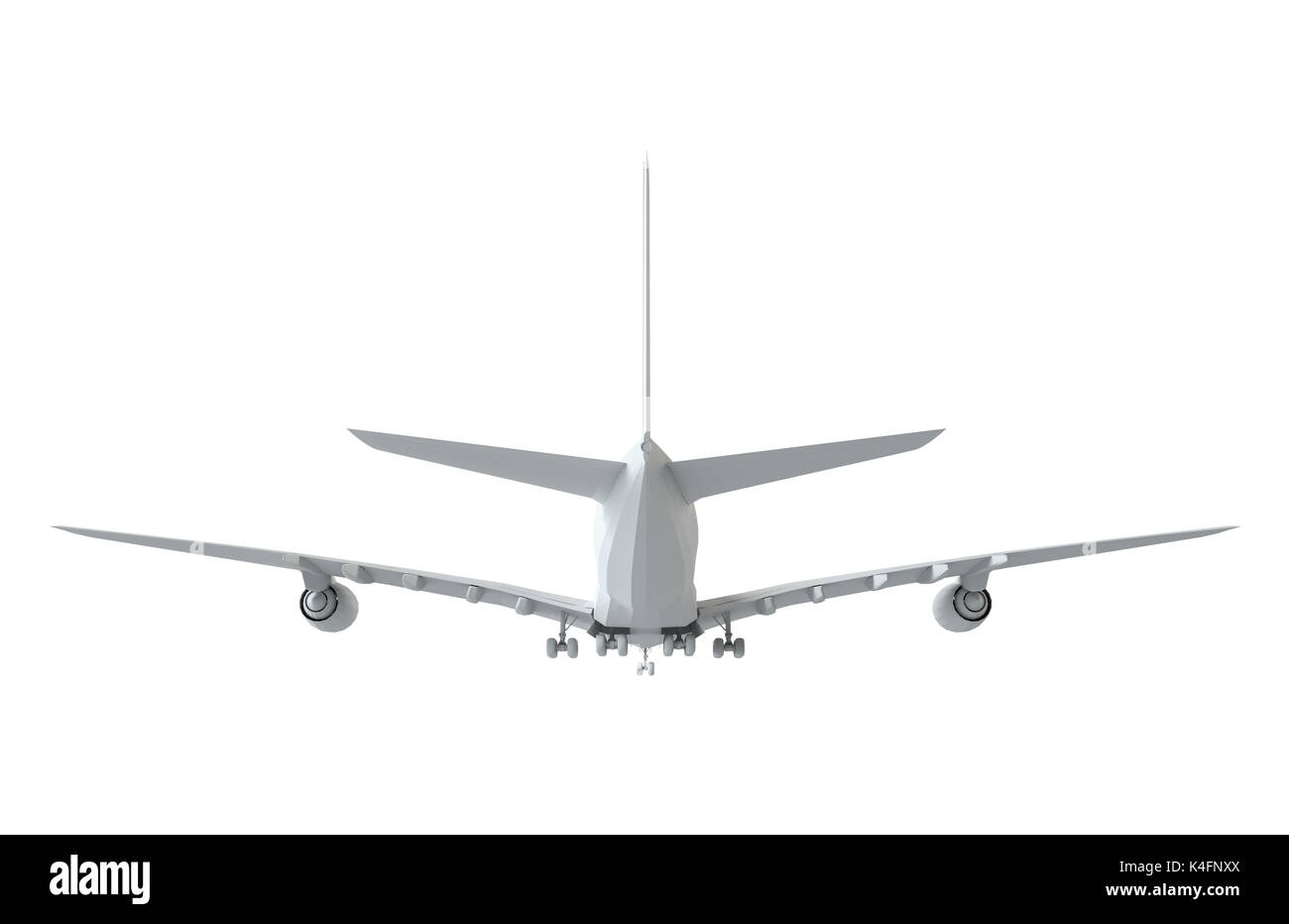 White airplane. Isolated Stock Photo - Alamy