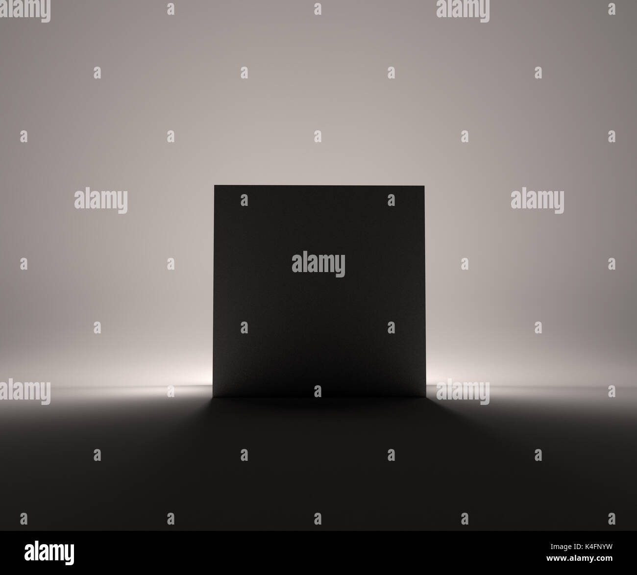 Dark cube in the studio. 3d illustration Stock Photo - Alamy