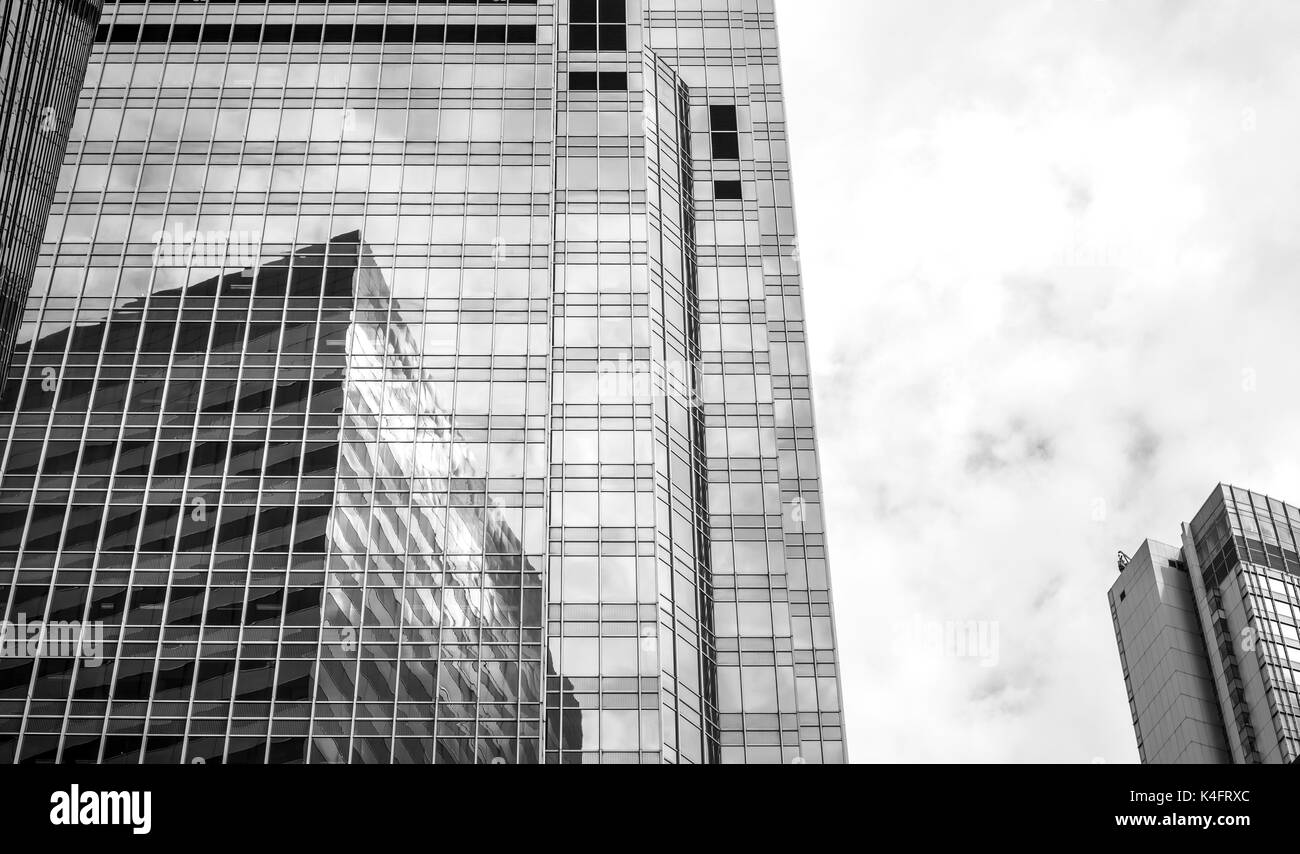 Hong Kong Modern office building with B&W color Stock Photo - Alamy