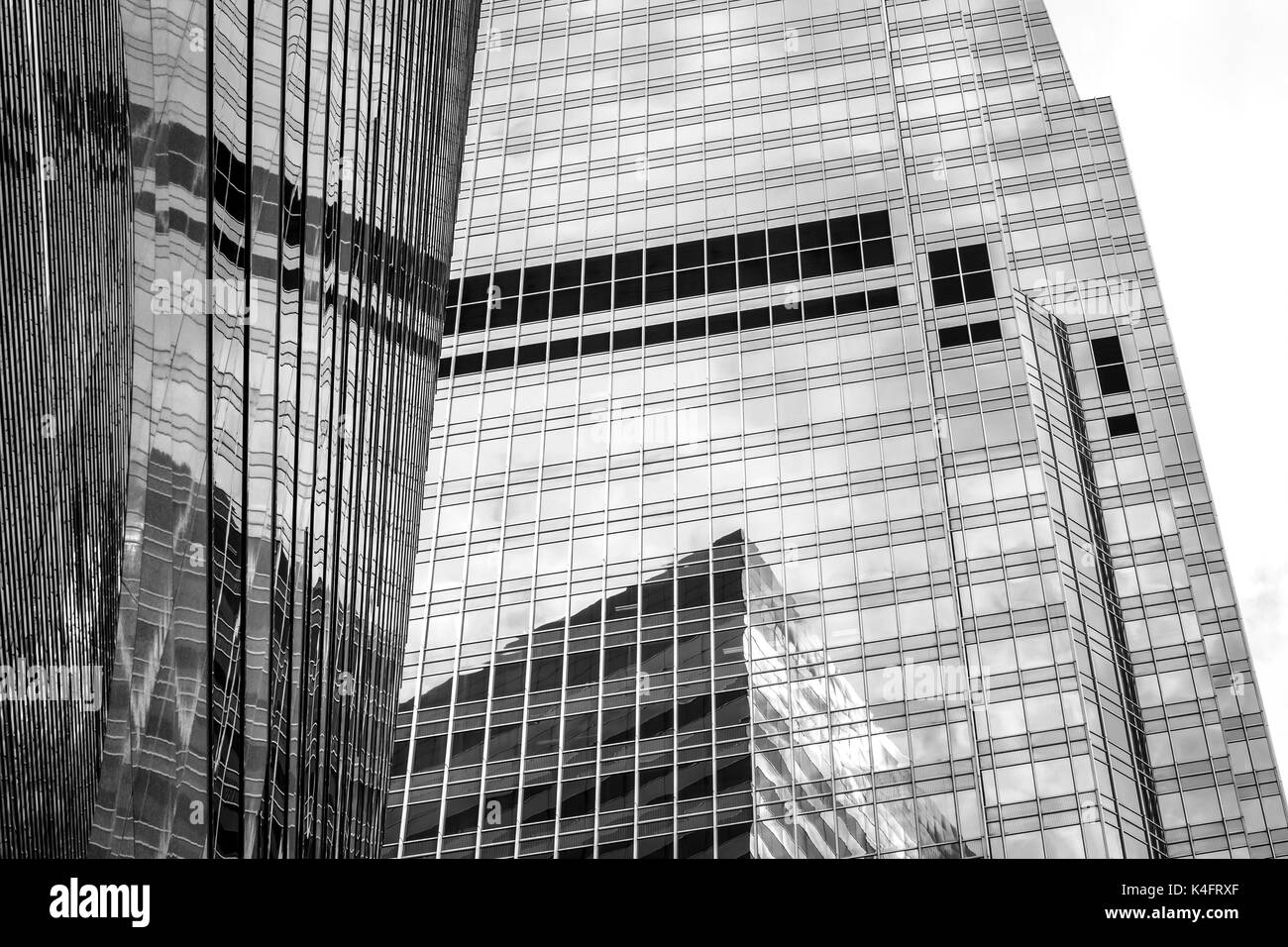 Hong Kong Modern office building with B&W color Stock Photo - Alamy
