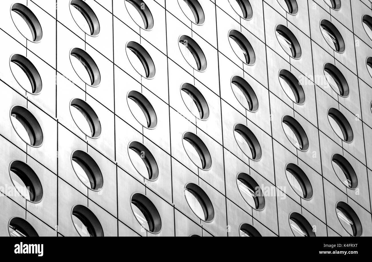 Hong Kong Modern office building with B&W color Stock Photo - Alamy