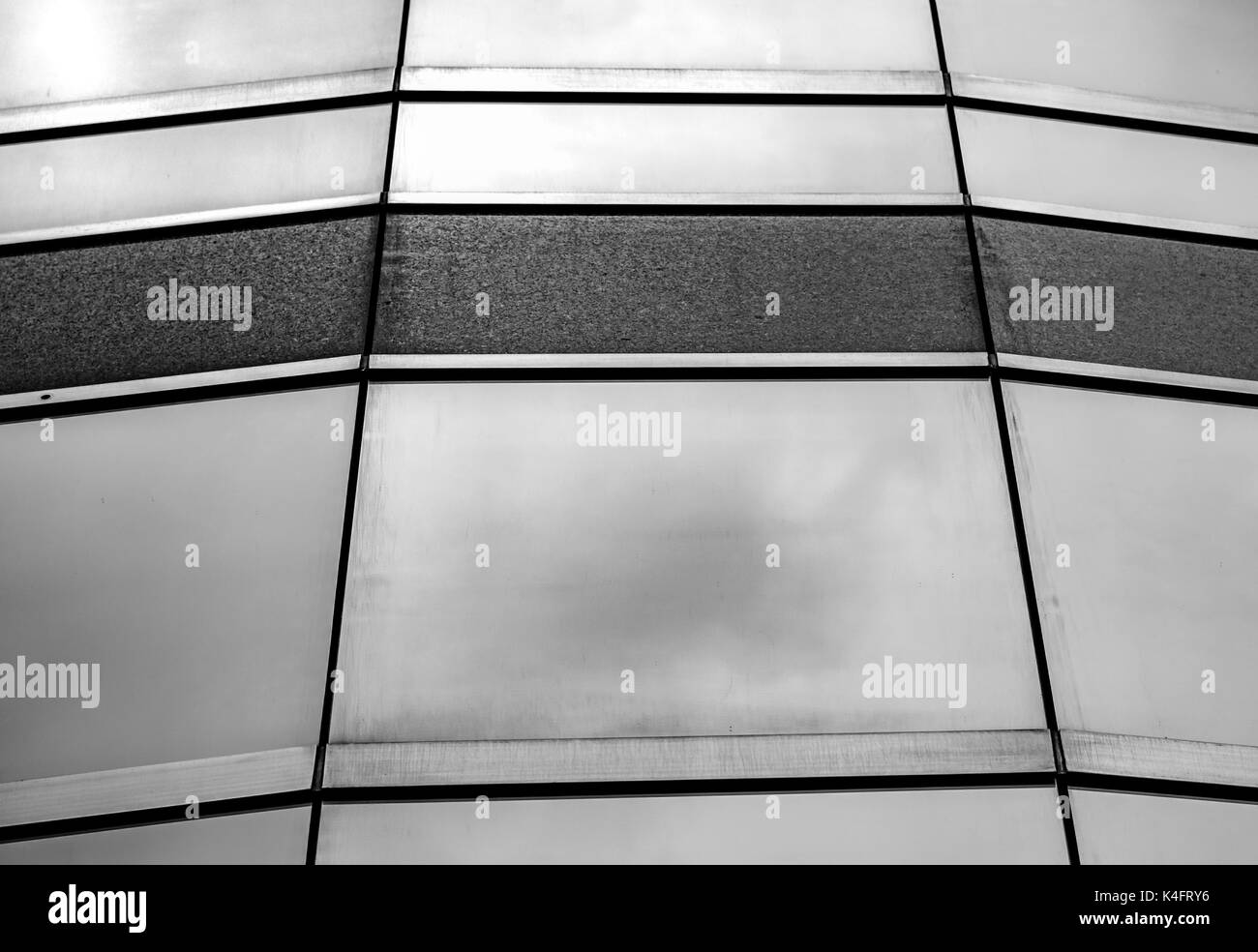 Hong Kong Modern office building with B&W color Stock Photo - Alamy