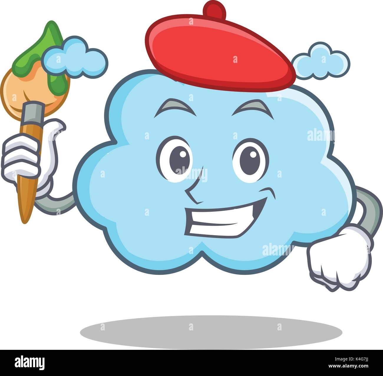 Artist cute cloud character cartoon Stock Vector Image & Art - Alamy