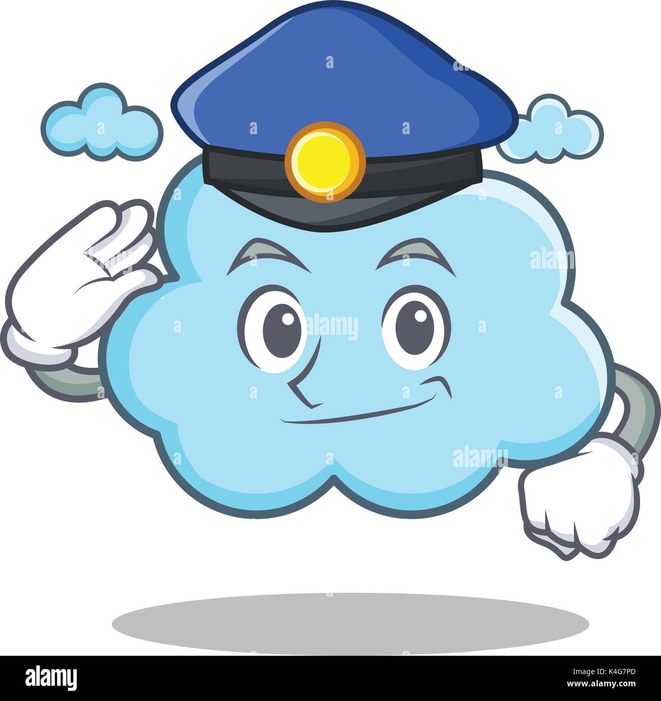 Police cute cloud character cartoon Stock Vector Image & Art - Alamy