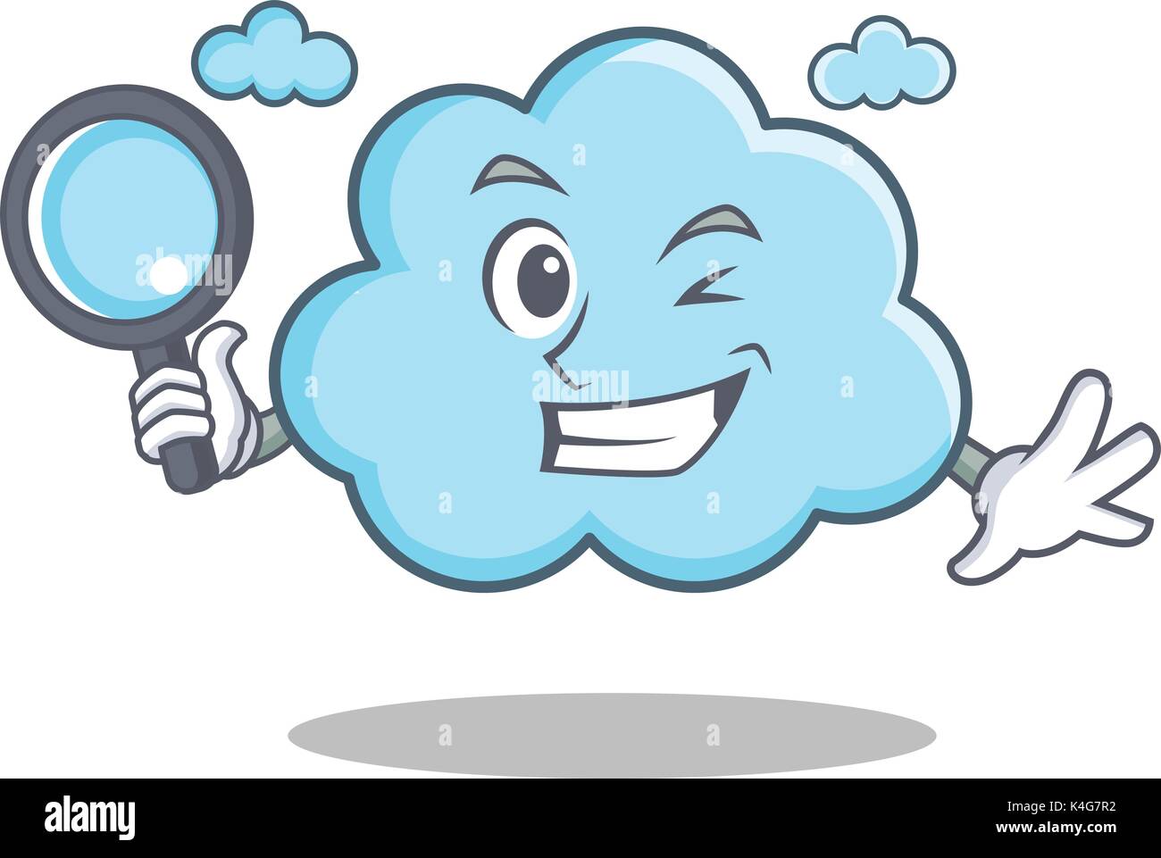 Detective cute cloud character cartoon Stock Vector Image & Art - Alamy