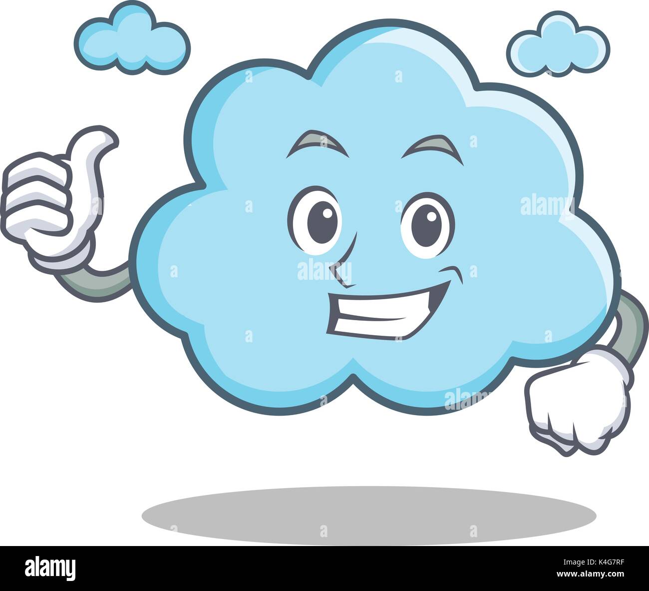 Thumbs up cute cloud character cartoon Stock Vector Image & Art - Alamy