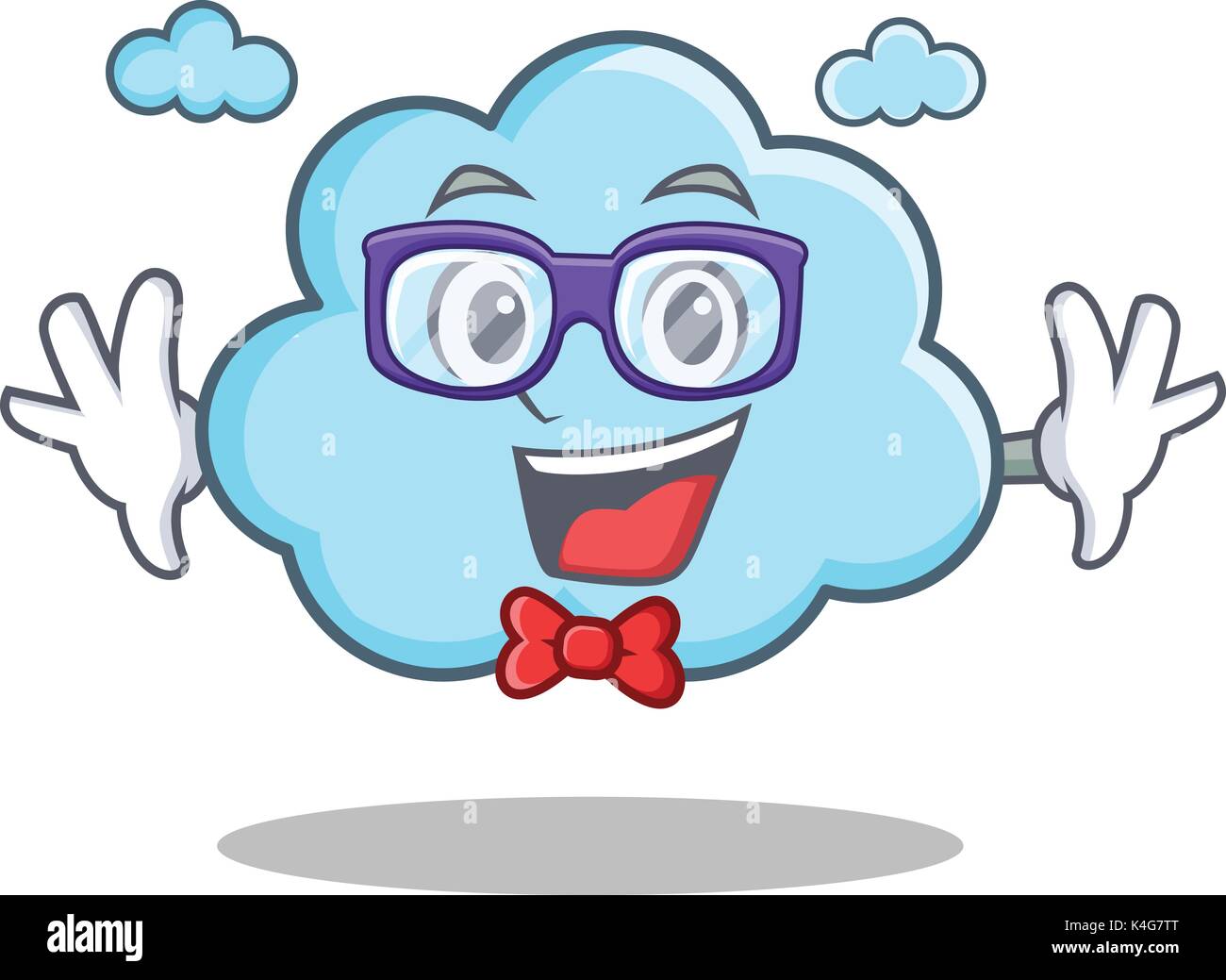 Geek cute cloud character cartoon Stock Vector Image & Art - Alamy