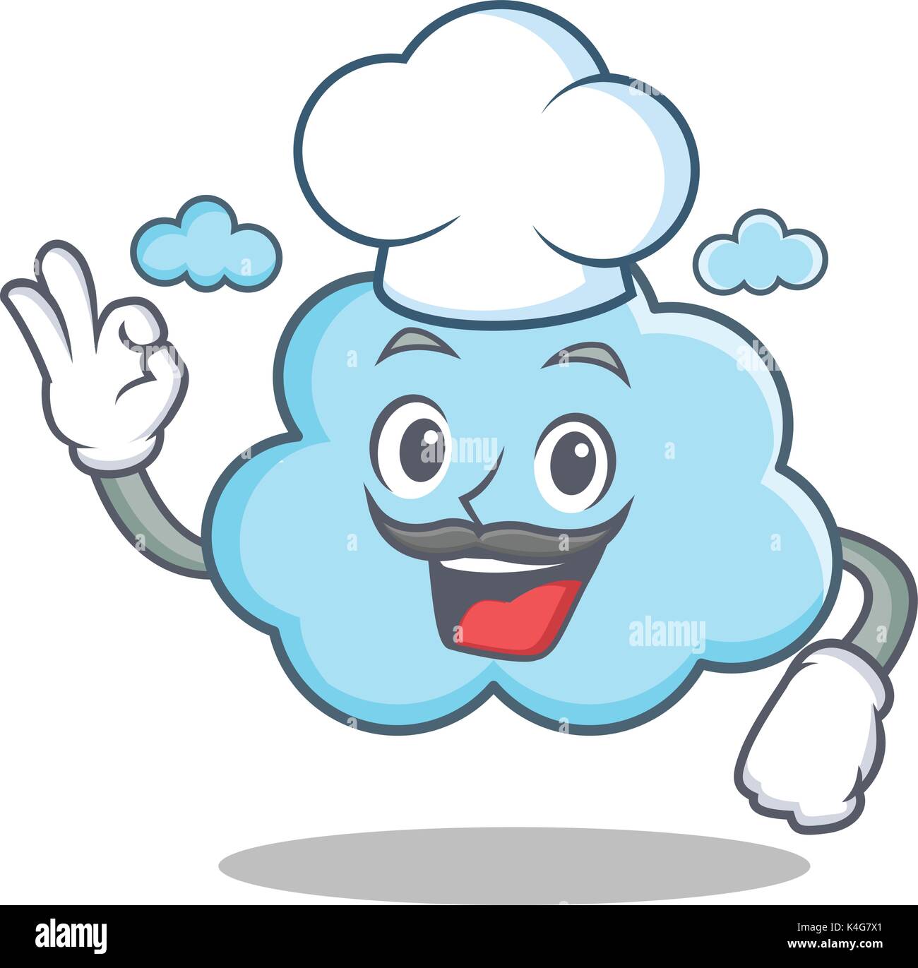 Chef cute cloud character cartoon Stock Vector Image & Art - Alamy