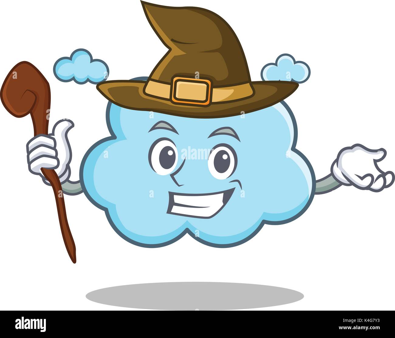Witch cute cloud character cartoon Stock Vector Image & Art - Alamy