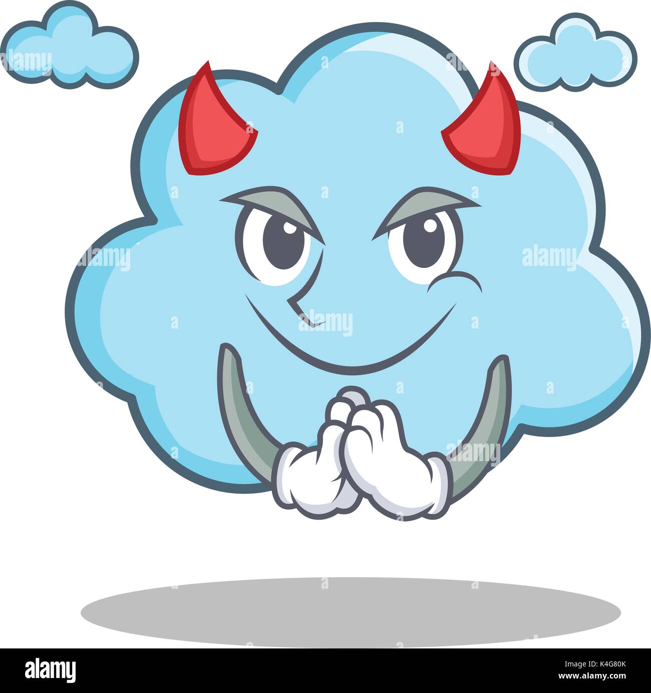 Devil cute cloud character cartoon Stock Vector Image & Art - Alamy