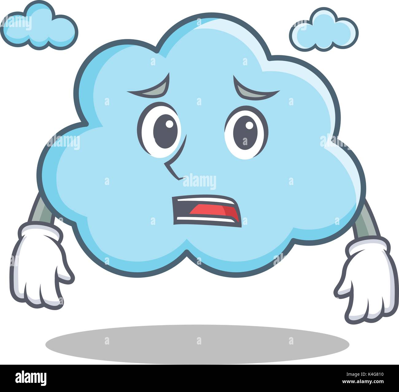 Afraid cute cloud character cartoon Stock Vector Image & Art - Alamy
