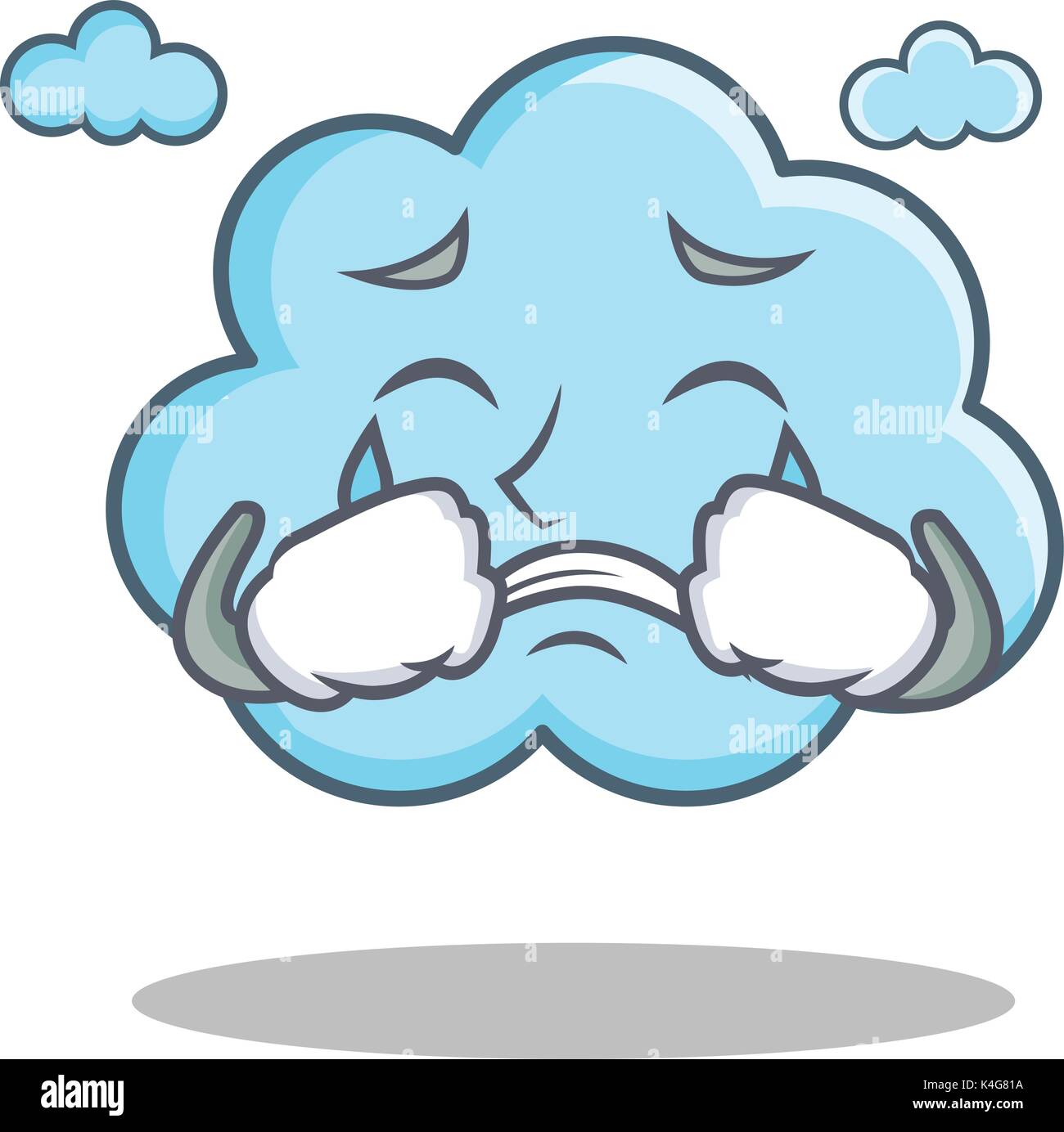 Crying cute cloud character cartoon Stock Vector Image & Art - Alamy