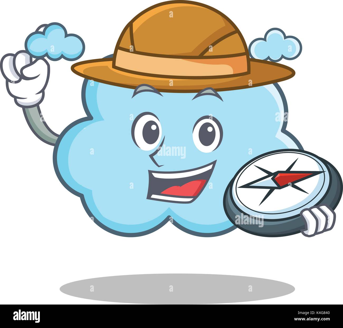 Explorer cute cloud character cartoon Stock Vector Image & Art - Alamy