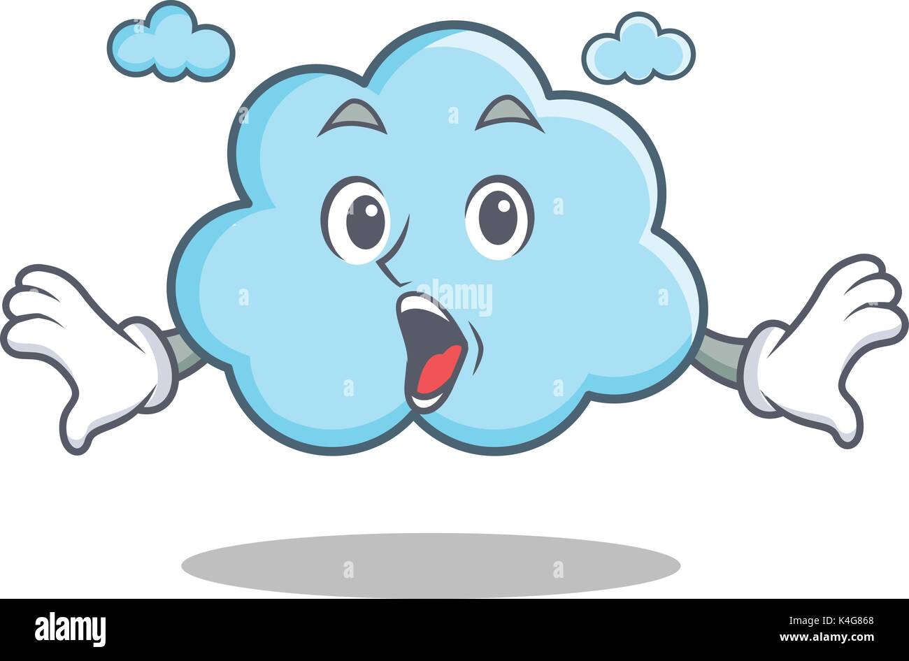 Surprised cute cloud character cartoon Stock Vector Image & Art - Alamy