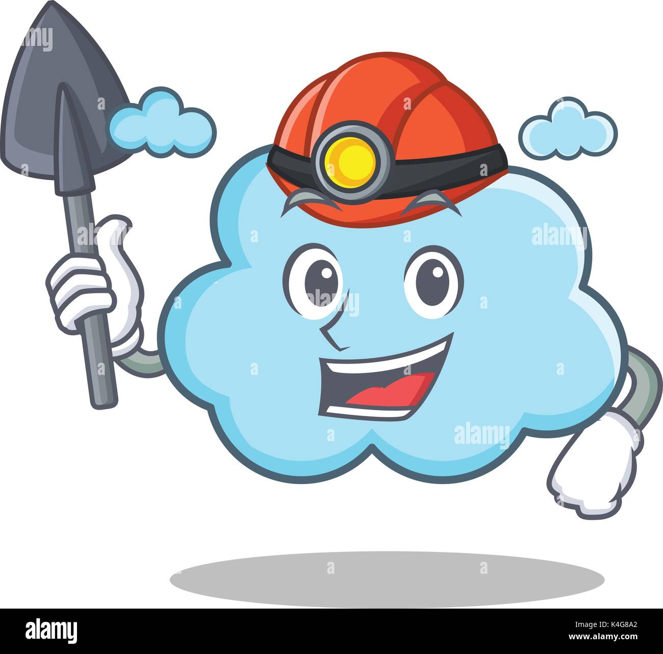 Miner cute cloud character cartoon Stock Vector Image & Art - Alamy