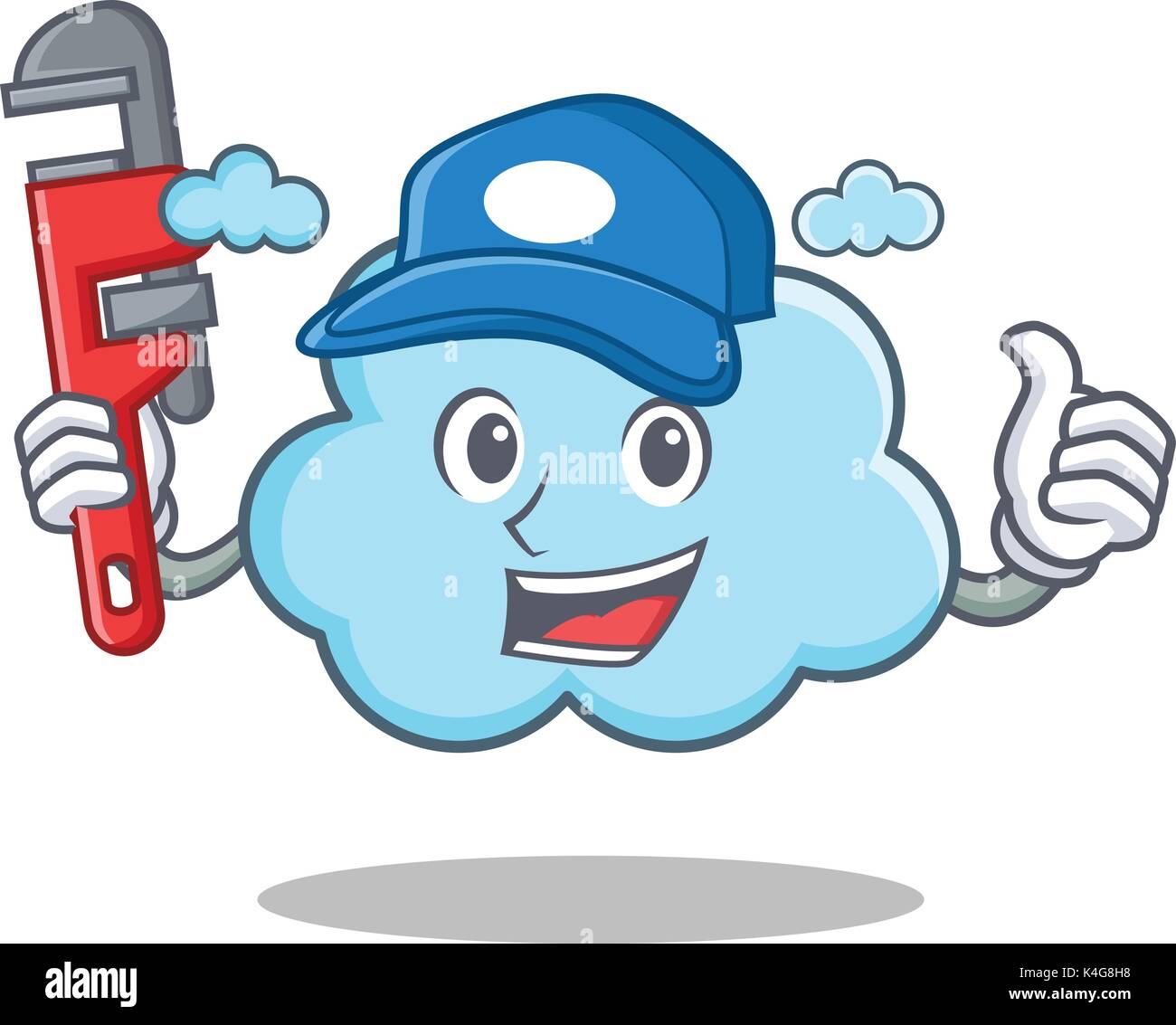 Plumber cute cloud character cartoon Stock Vector Image & Art - Alamy