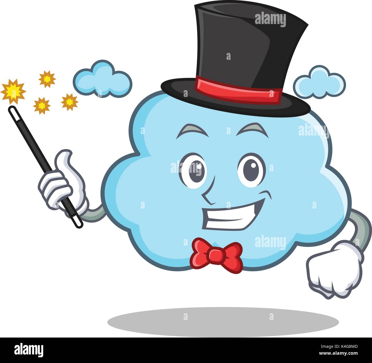 Magician cute cloud character cartoon Stock Vector Image & Art - Alamy