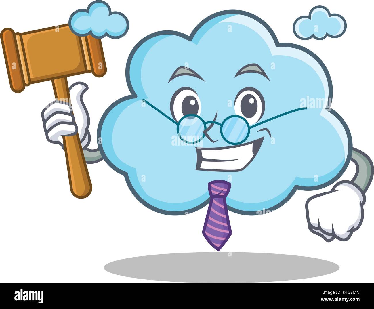 Judge cute cloud character cartoon Stock Vector Image & Art - Alamy