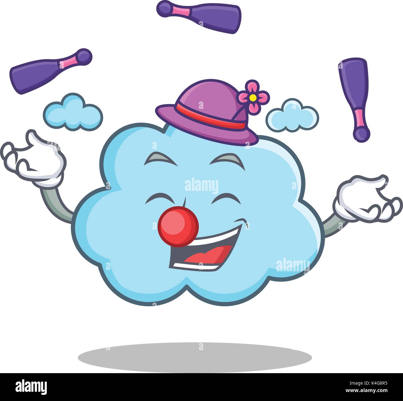 Juggling cute cloud character cartoon Stock Vector Image & Art - Alamy