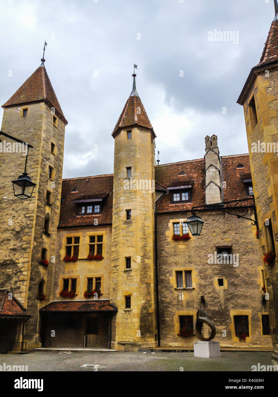 the Neuchatel castle, dated back to 12th century, is a Swiss heritage ...