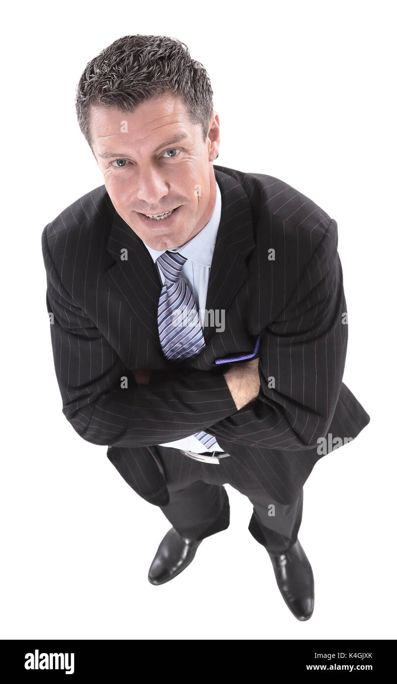 Handsome business man isolated on white background Stock Photo - Alamy