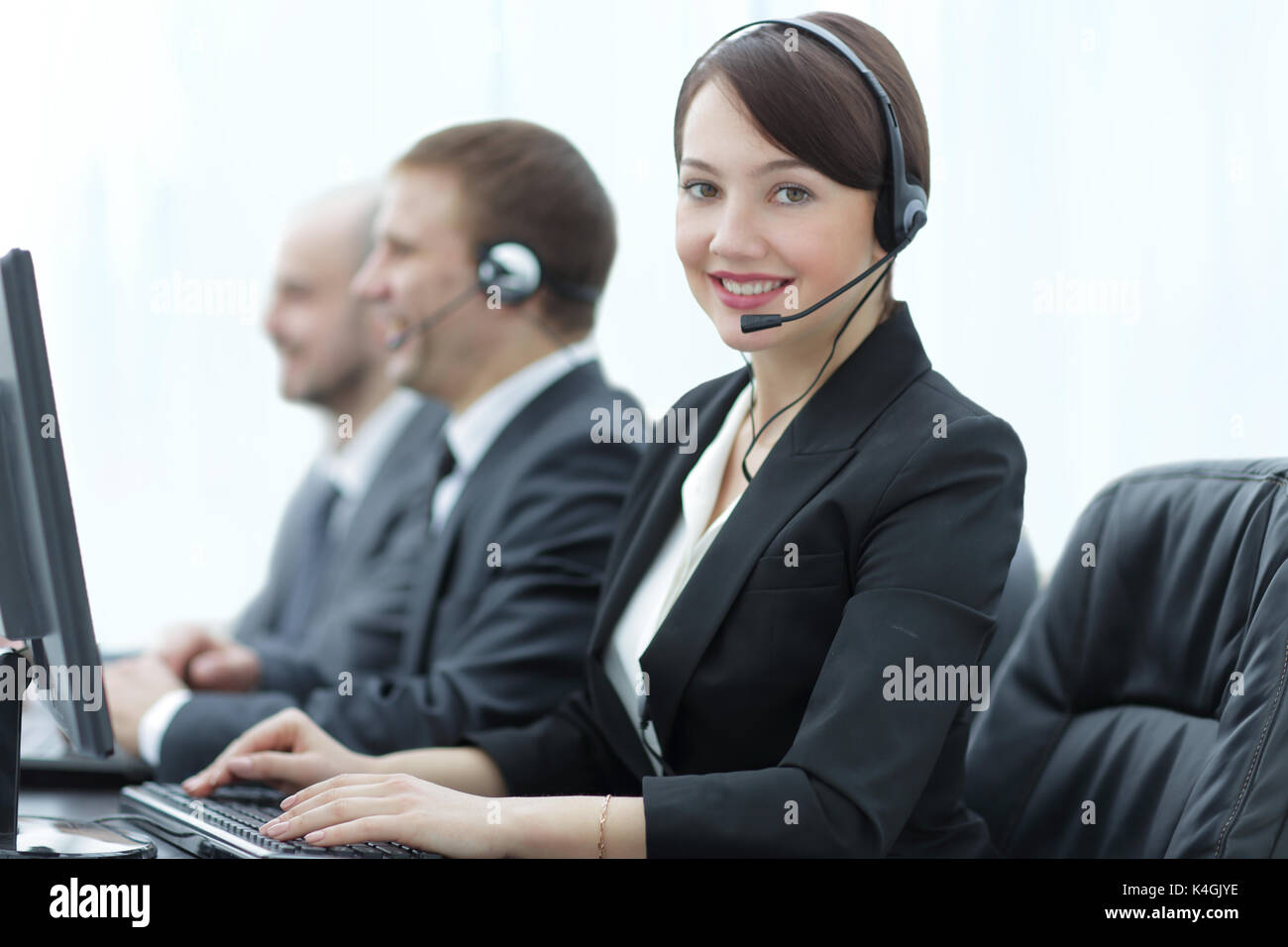 Business people headsets using hi-res stock photography and images - Alamy
