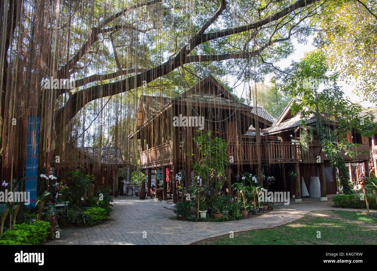 The Northern Thai Lanna style house Stock Photo - Alamy