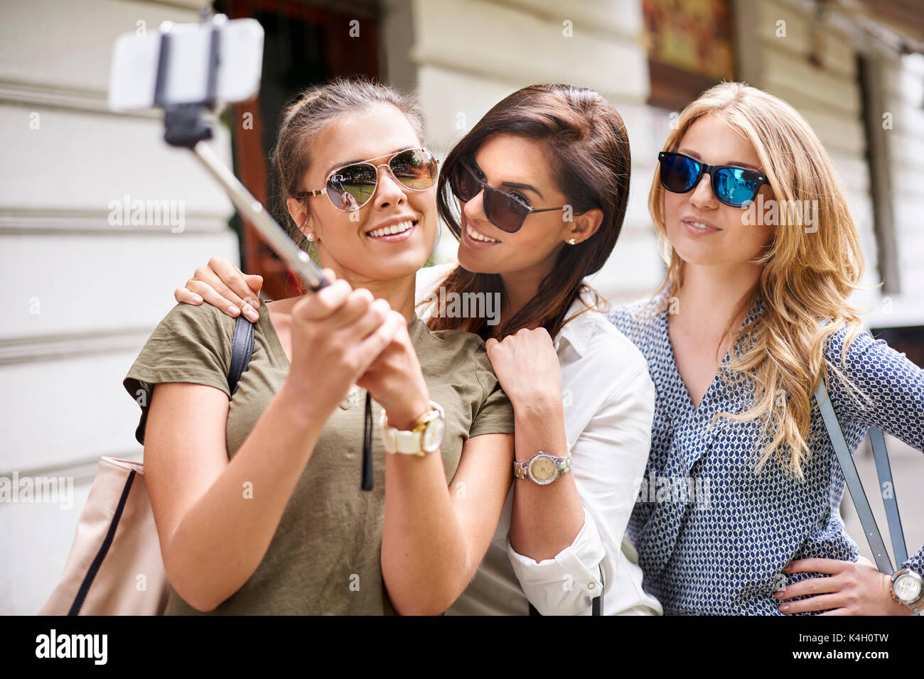 Girls posing selfie in hi-res stock photography and images - Alamy