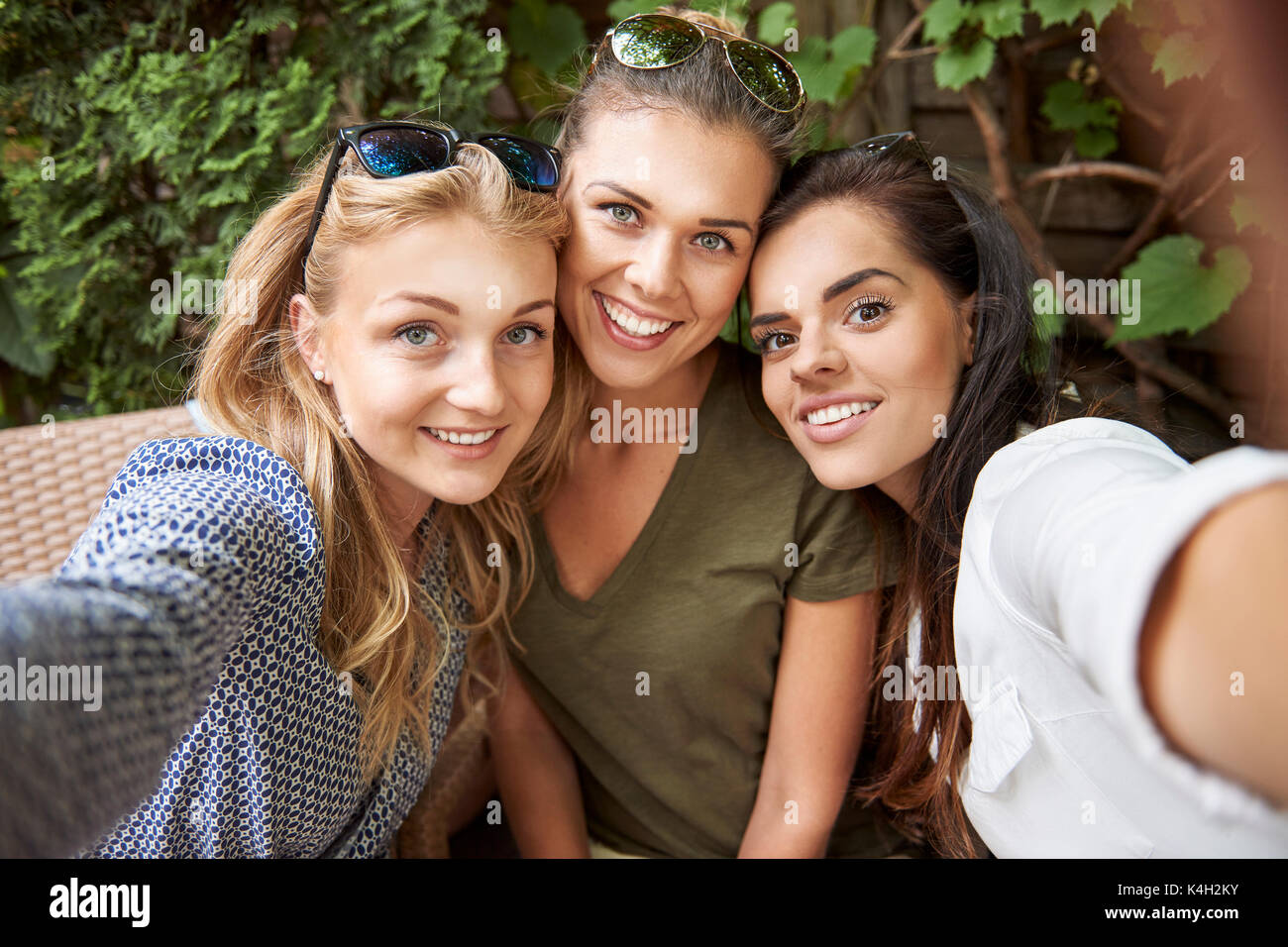 Selfie with the best friends Stock Photo - Alamy