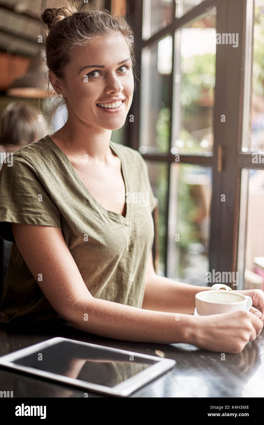 Fresh coffee at favourite cafe Stock Photo - Alamy