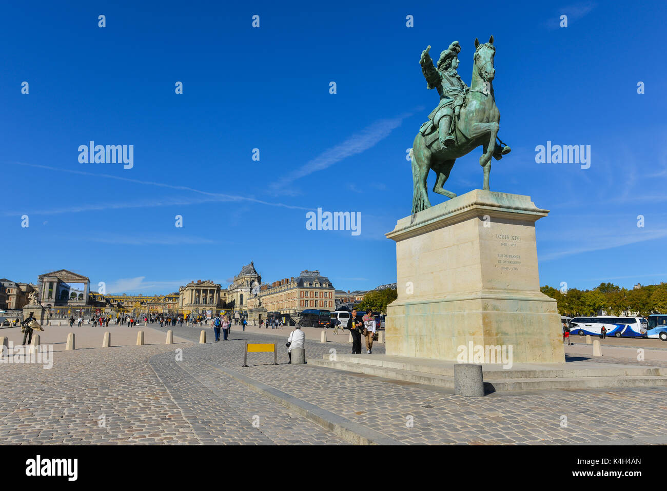 Paris - France, October 14, 2014 : Statue of Louis XIV, Versailles ...