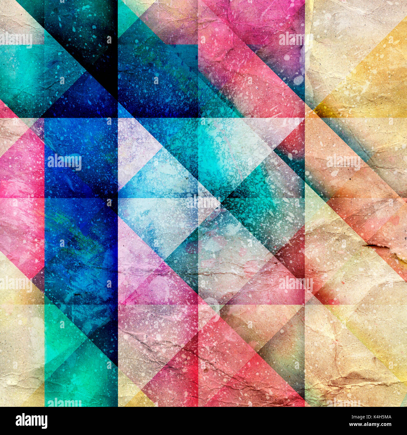 Abstract bright geometric background with different shapes for design ...