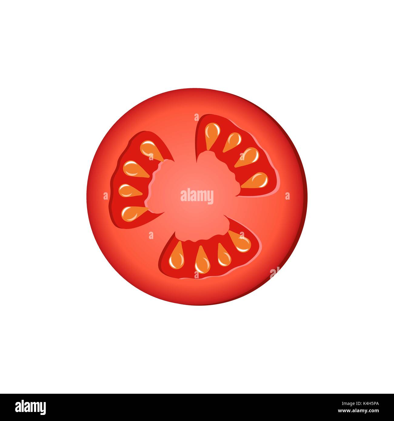 Sliced tomato slice fruit Stock Vector Images - Alamy