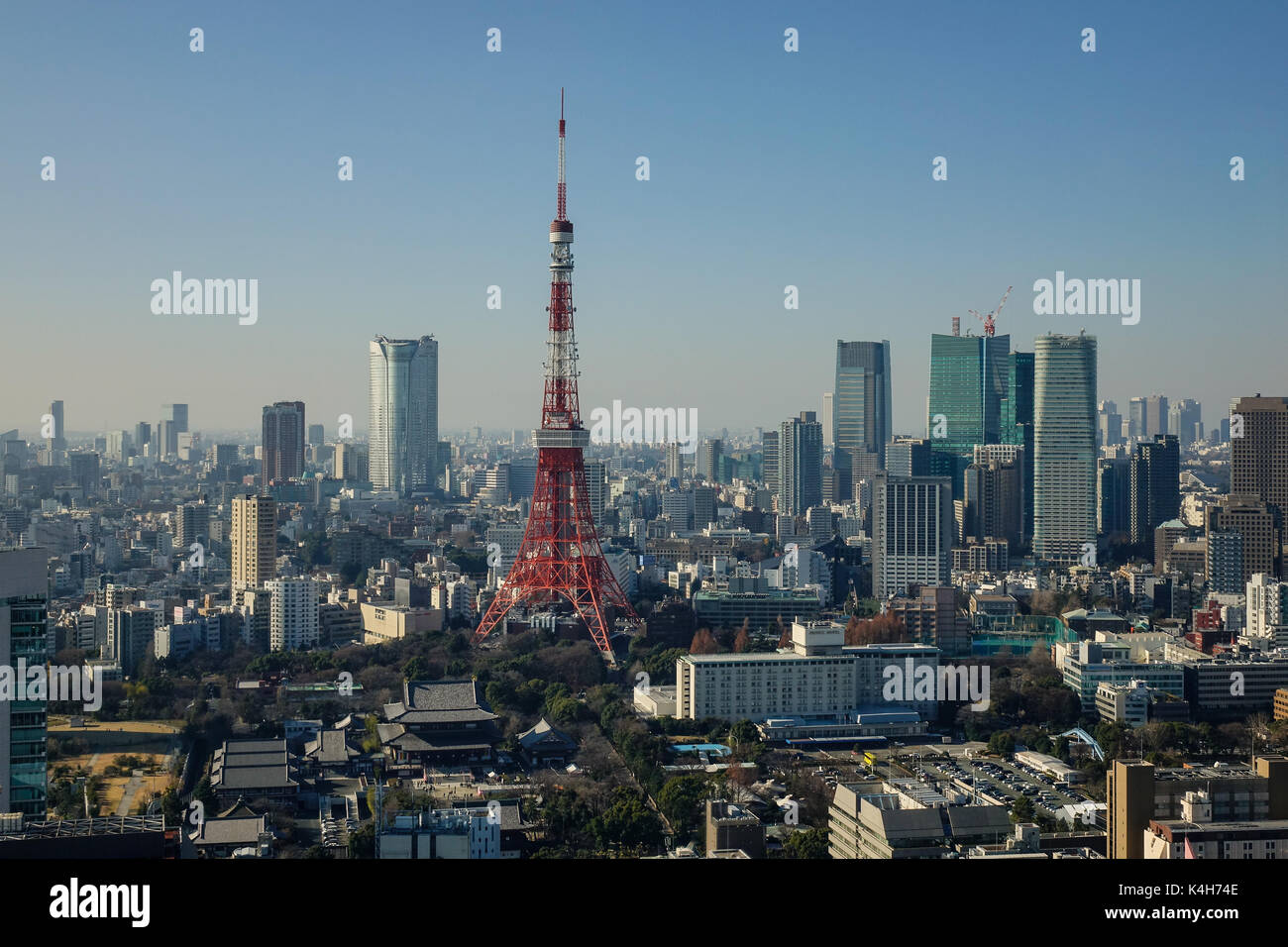 Tokyo, Japan - Jan 3, 2016. Cityscape of Tokyo, Japan. Tokyo is a major ...