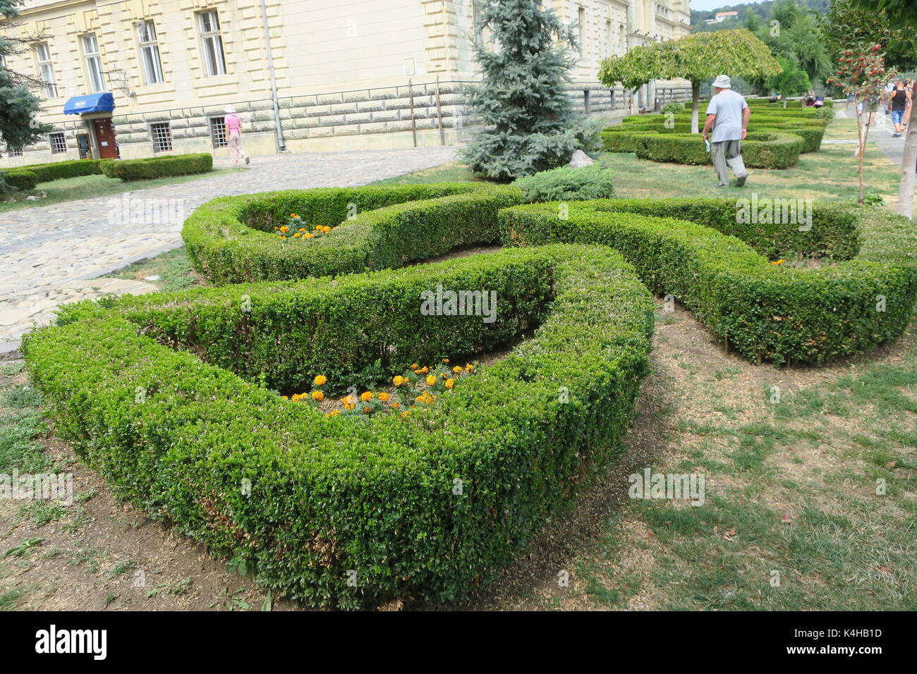 Nice designed park in Sighisoara city, Mures Country, Romania ...