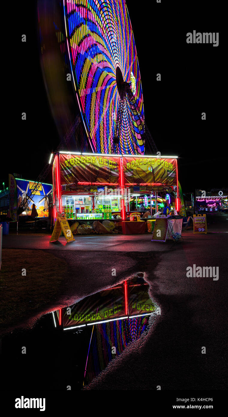 Hoosic Valley county Schaghticoke county fair with the lights ...