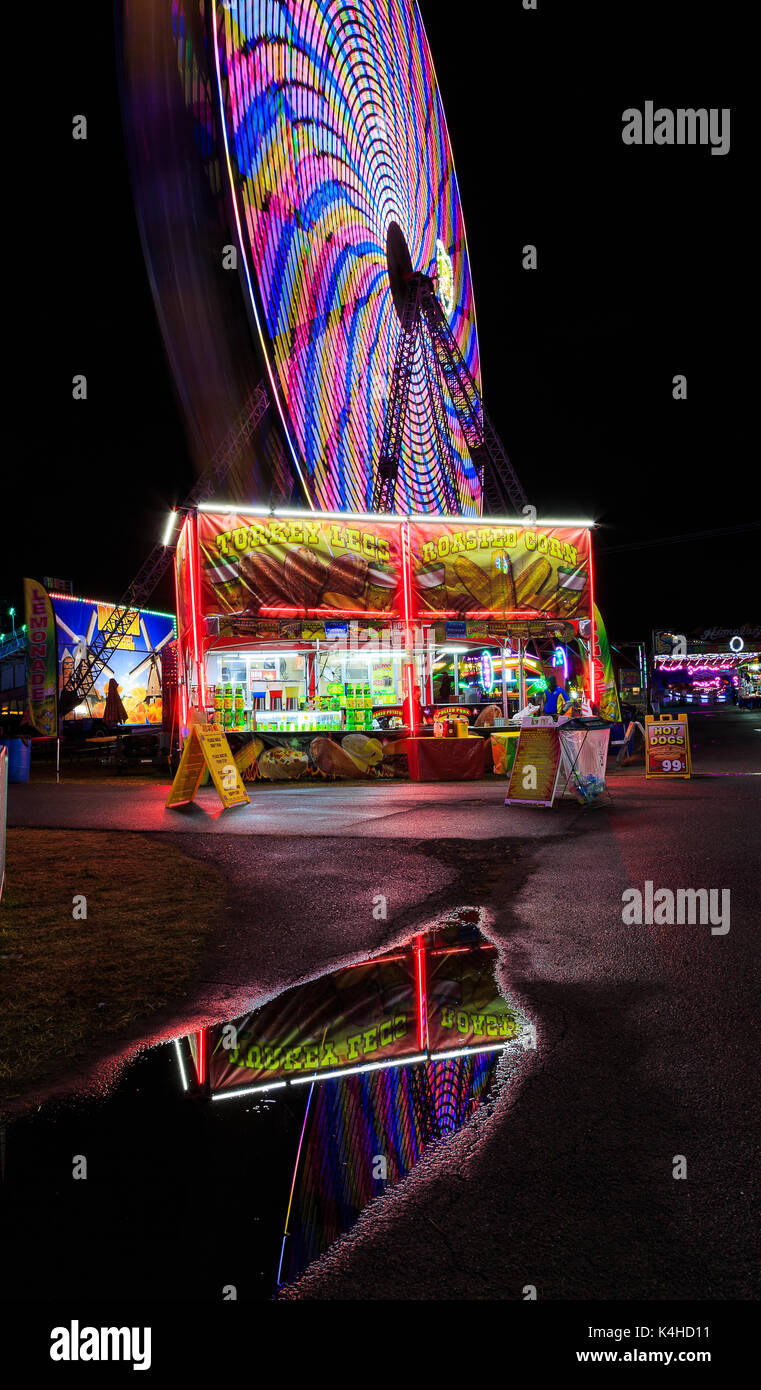 Hoosic Valley county Schaghticoke county fair with the lights ...