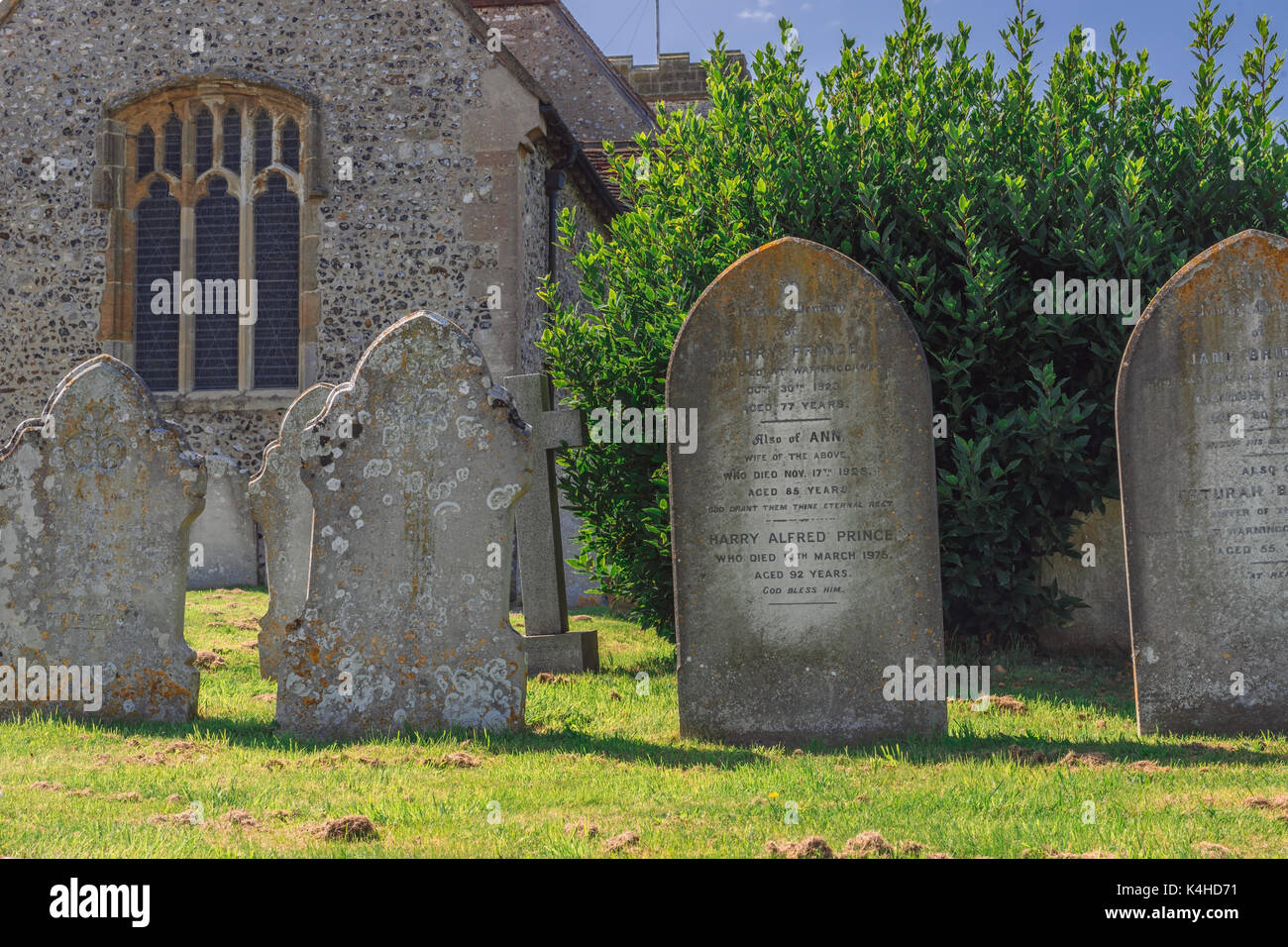 Graveside at St Mary Magdalene in Lyminster Stock Photo - Alamy