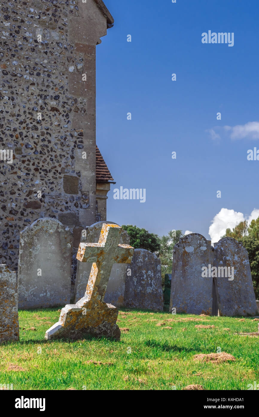 Graveside at St Mary Magdalene in Lyminster Stock Photo - Alamy