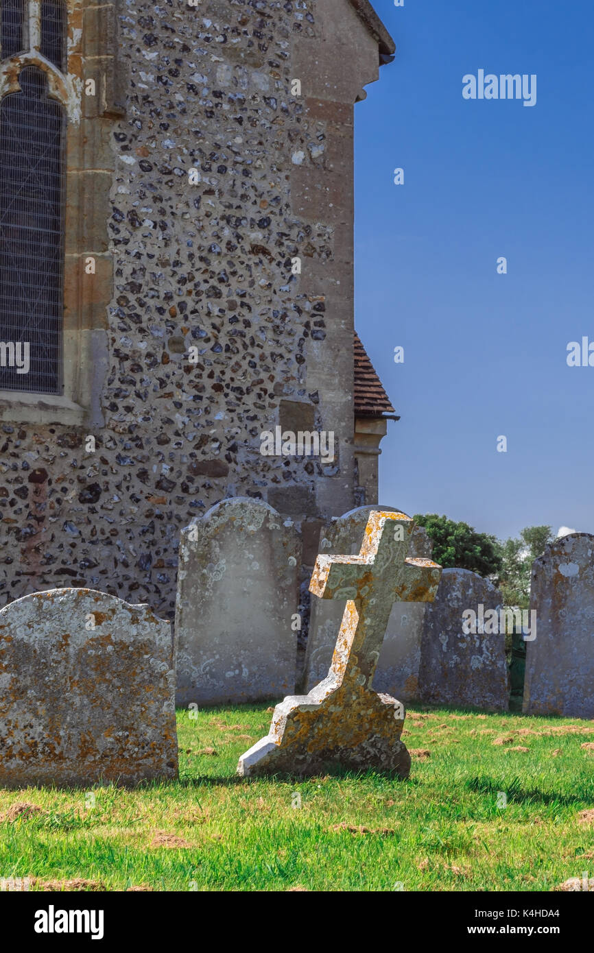Graveside at St Mary Magdalene in Lyminster Stock Photo - Alamy
