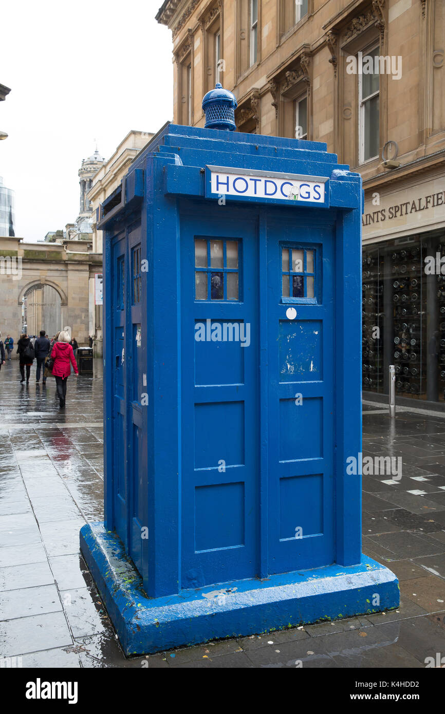 Dr Who Police box in Glasgow Scotland Stock Photo - Alamy