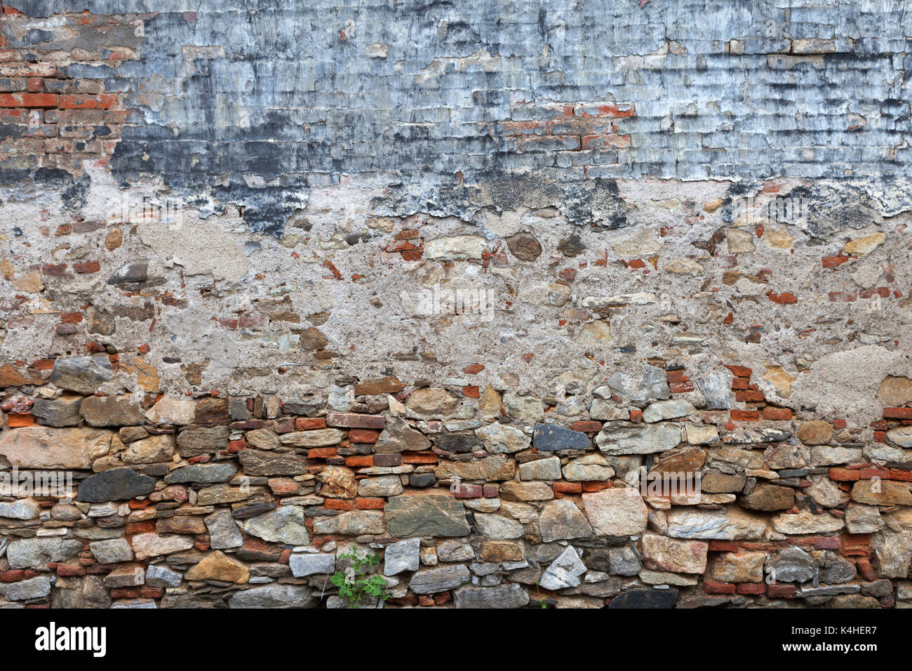 Old Brick wall with multiple layers of Brick types Stock Photo - Alamy