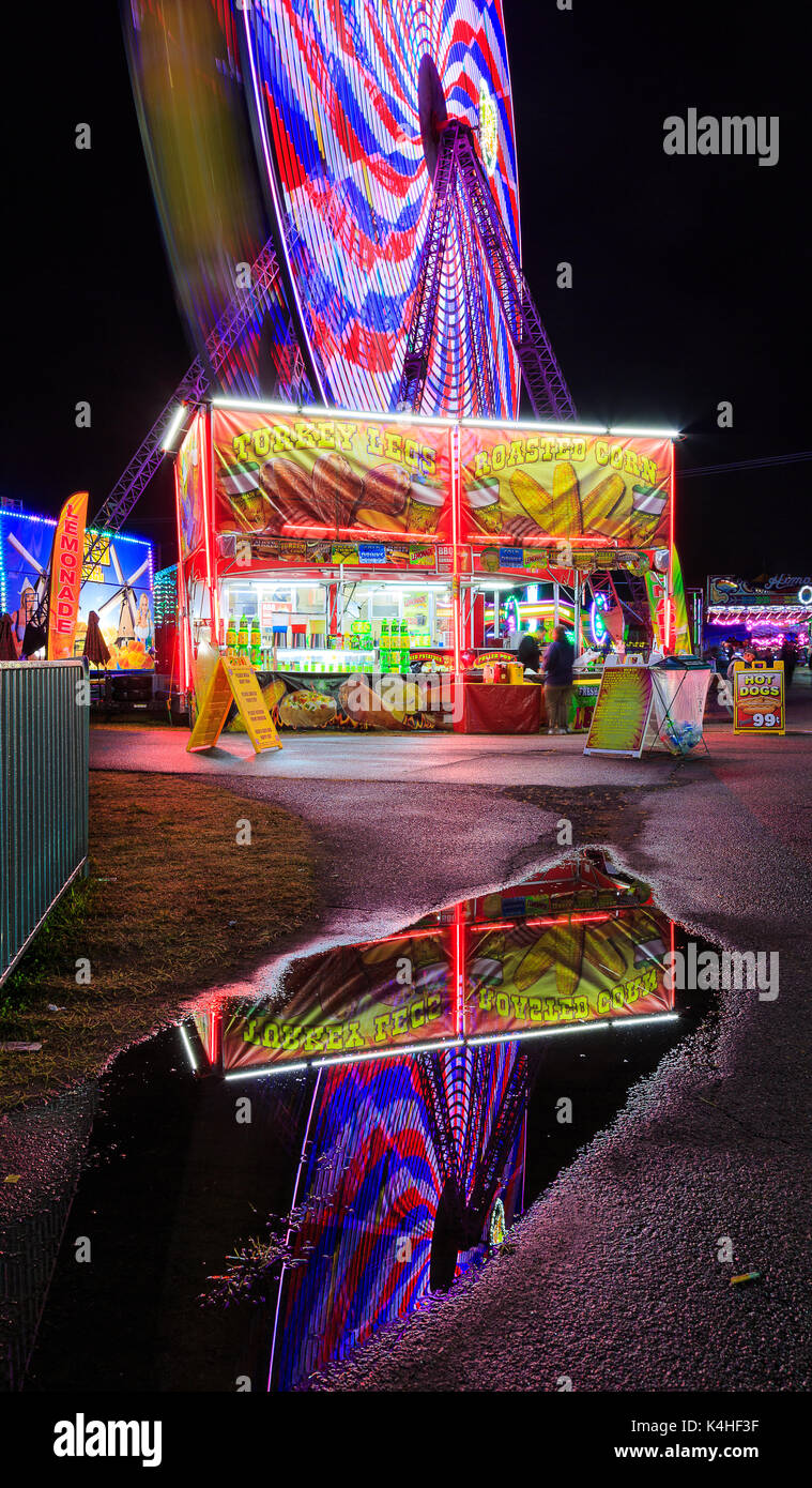 Hoosic Valley county Schaghticoke county fair with the lights ...