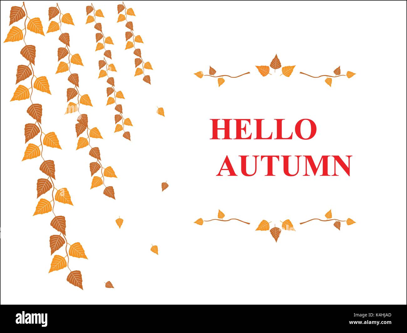Hello autumn fall writing Stock Vector Image & Art - Alamy