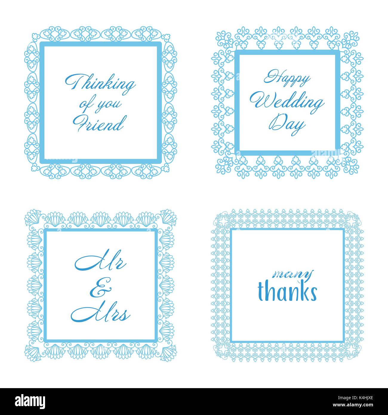 Elegant Lace Border Frames laser cut Picture Frames Stock Vector Image ...