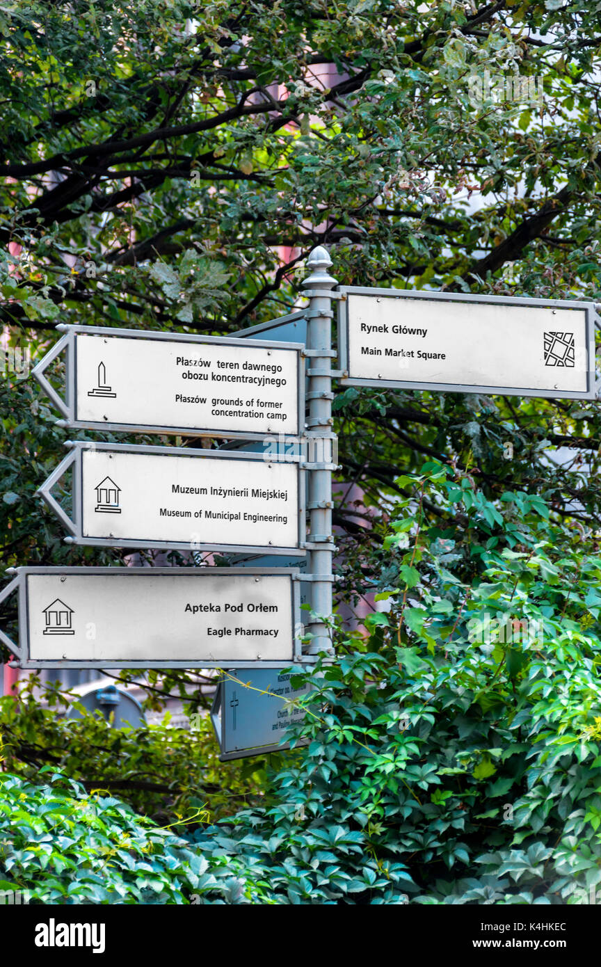 Plaszow tourist attraction sign hi-res stock photography and images - Alamy